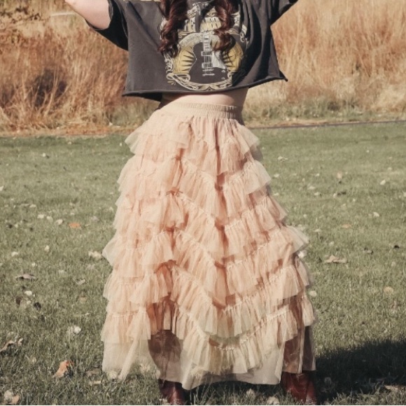 Skirts | New Maribelle Bohemian Tiered Layered Country Western Skirt ...